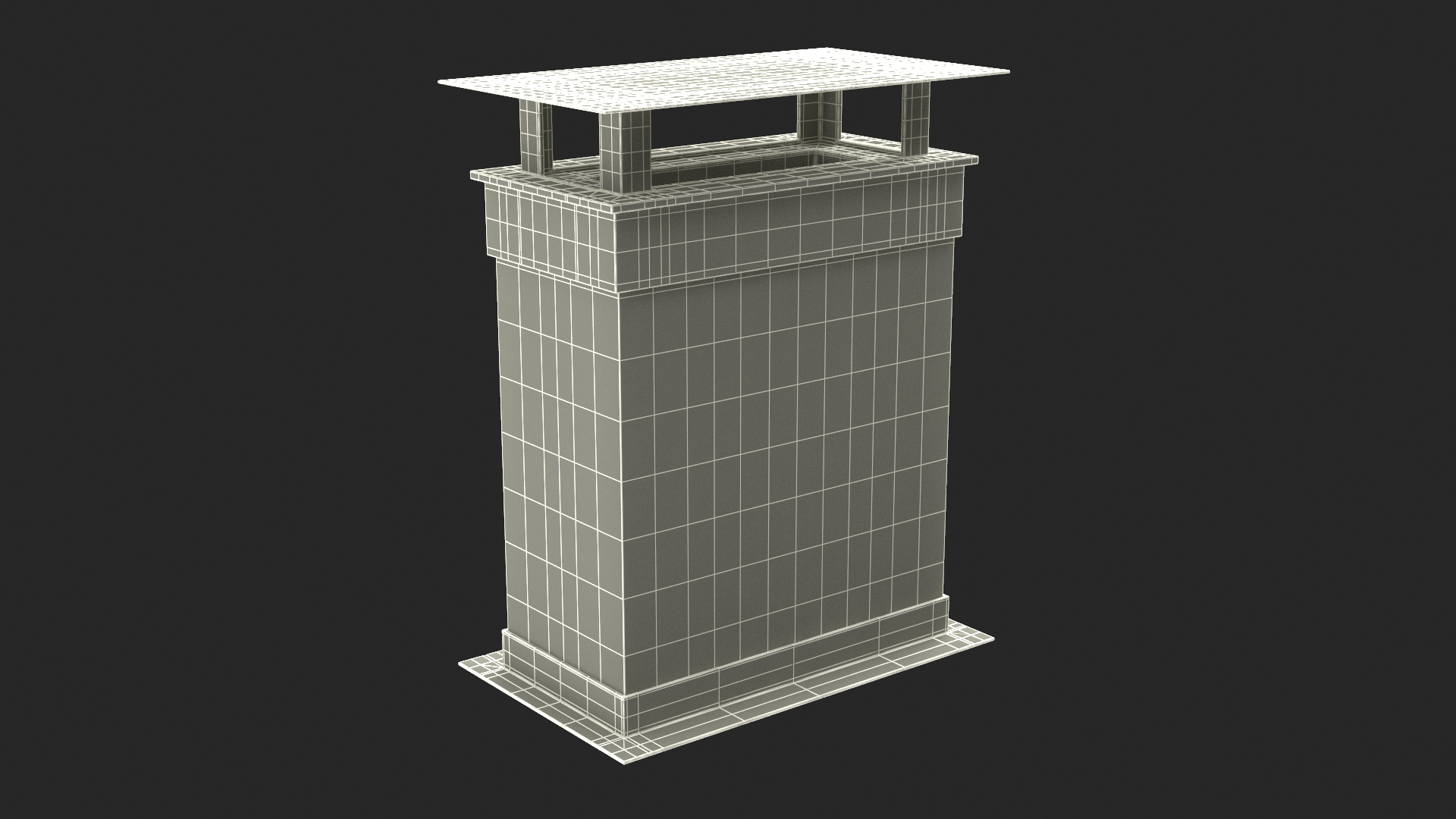 Rectangular Brick Chimney 3D Model - TurboSquid 2046452