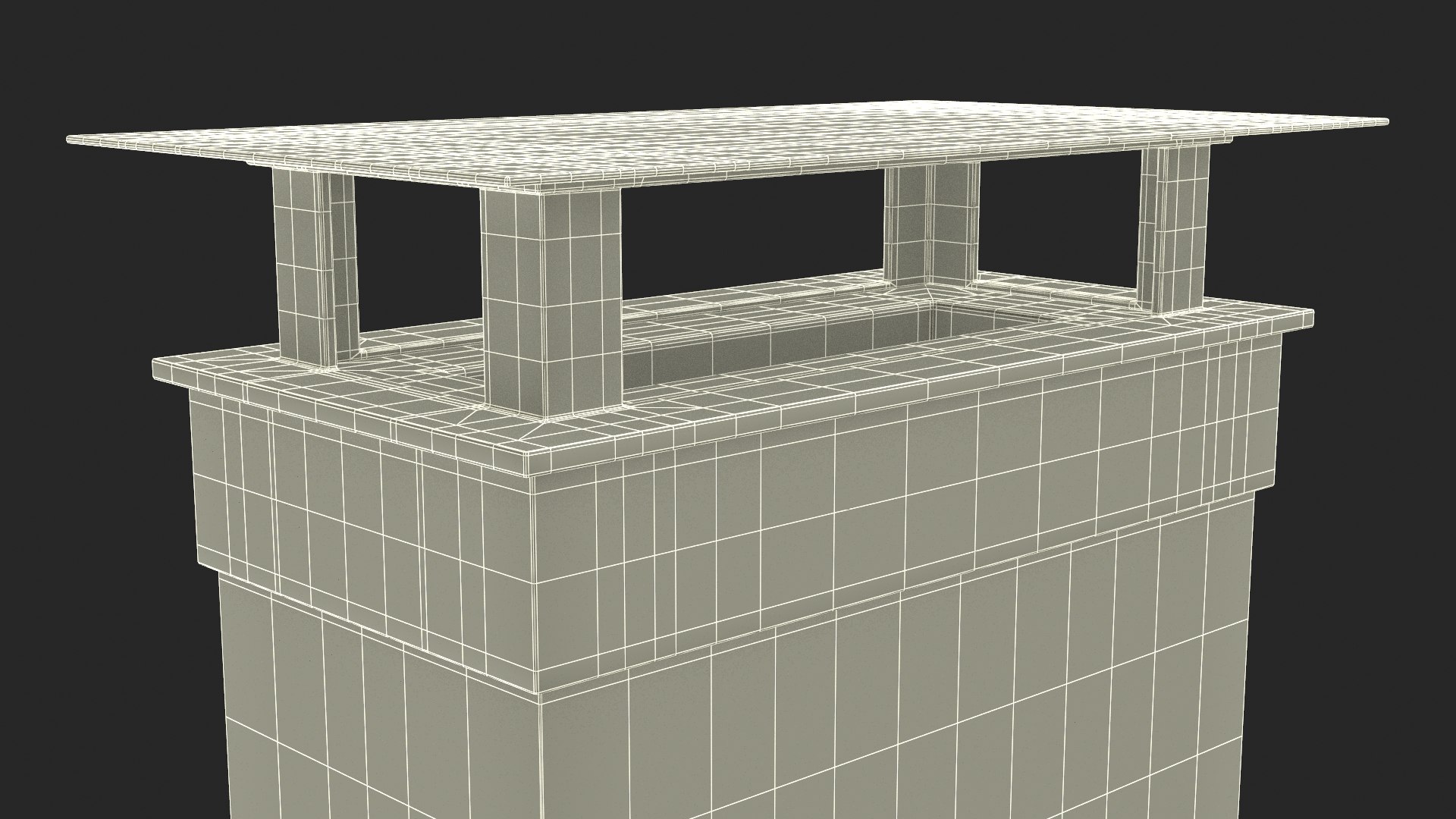 Rectangular Brick Chimney 3D Model - TurboSquid 2046452