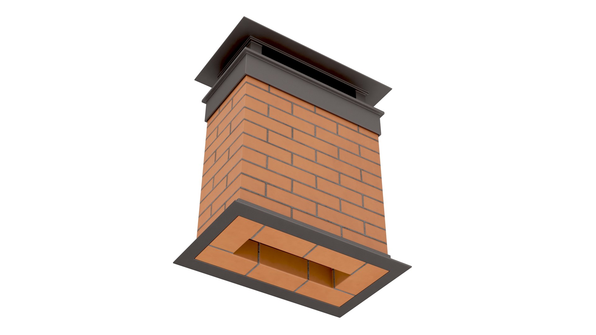 Rectangular Brick Chimney 3D Model - TurboSquid 2046452