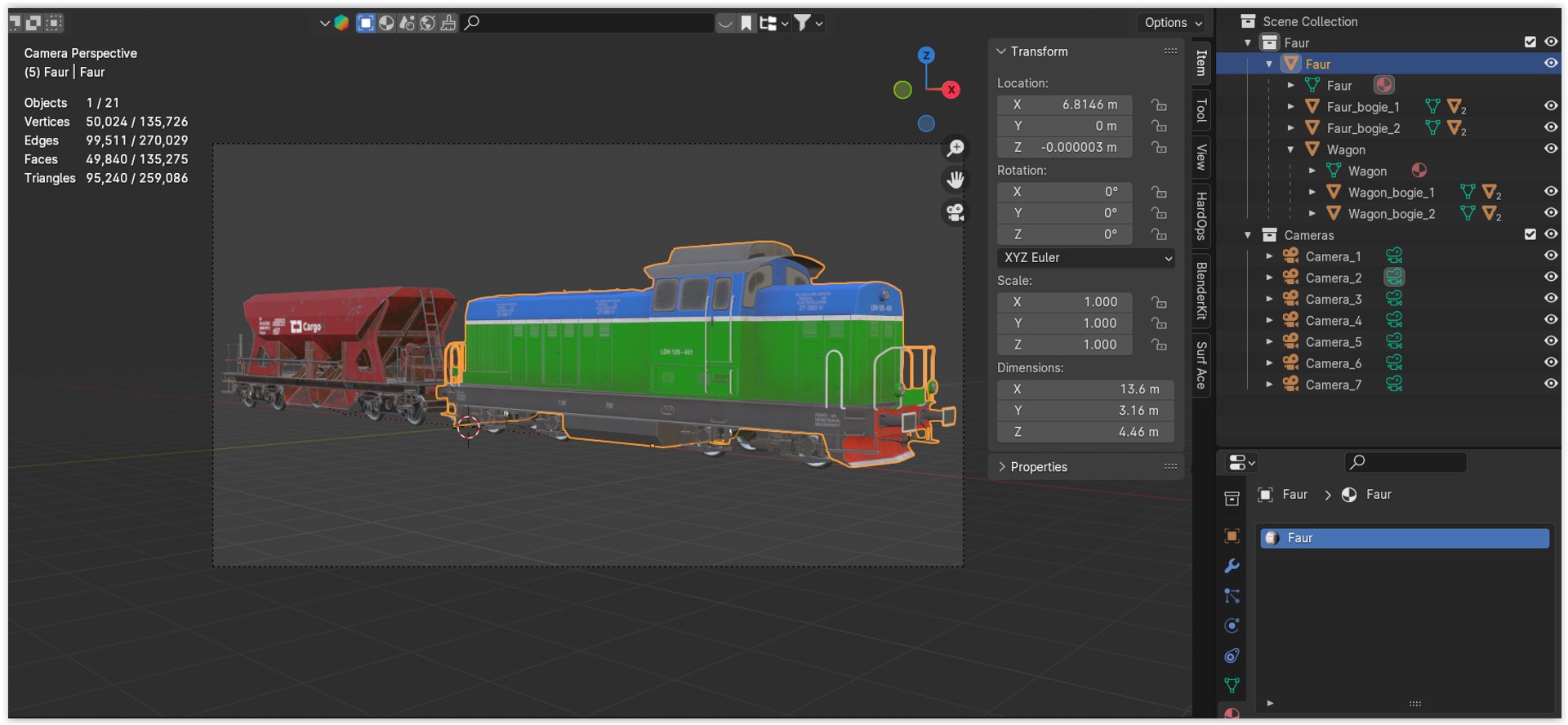 Cargo Train PBR III 3D - TurboSquid 2282450