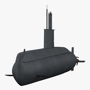 German Submarine Type 209 3d Model