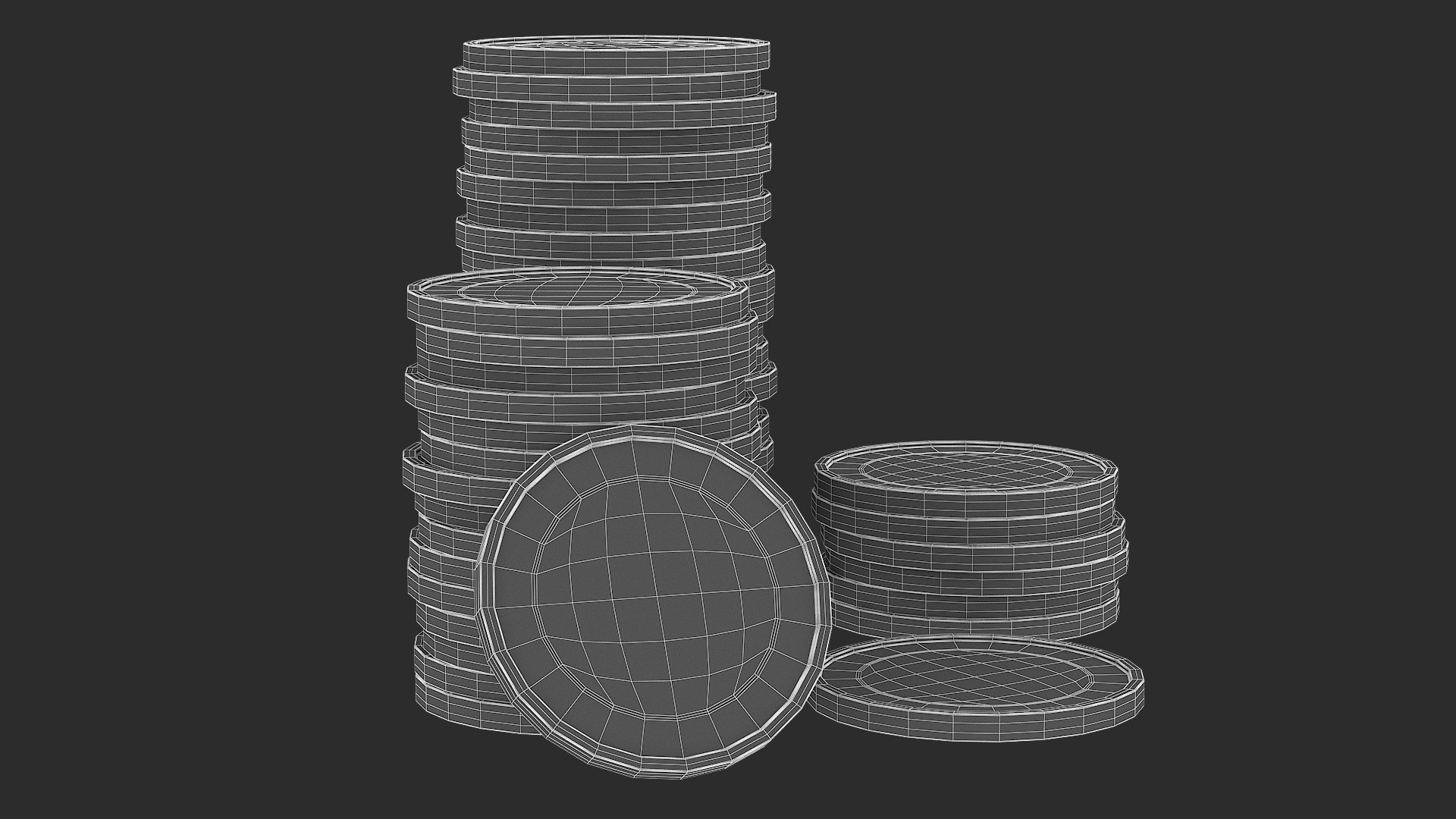 3D Dollar Gold Coin Stack 5 - TurboSquid 2275266