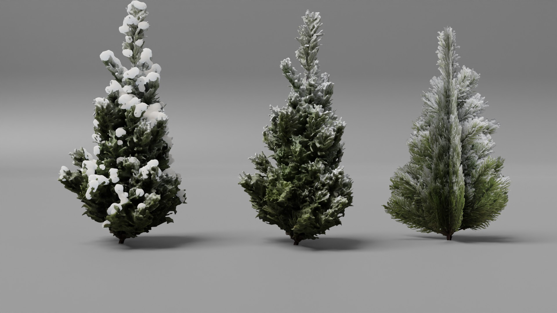 3D Realistic Snow Covered Pine Trees - TurboSquid 1844771