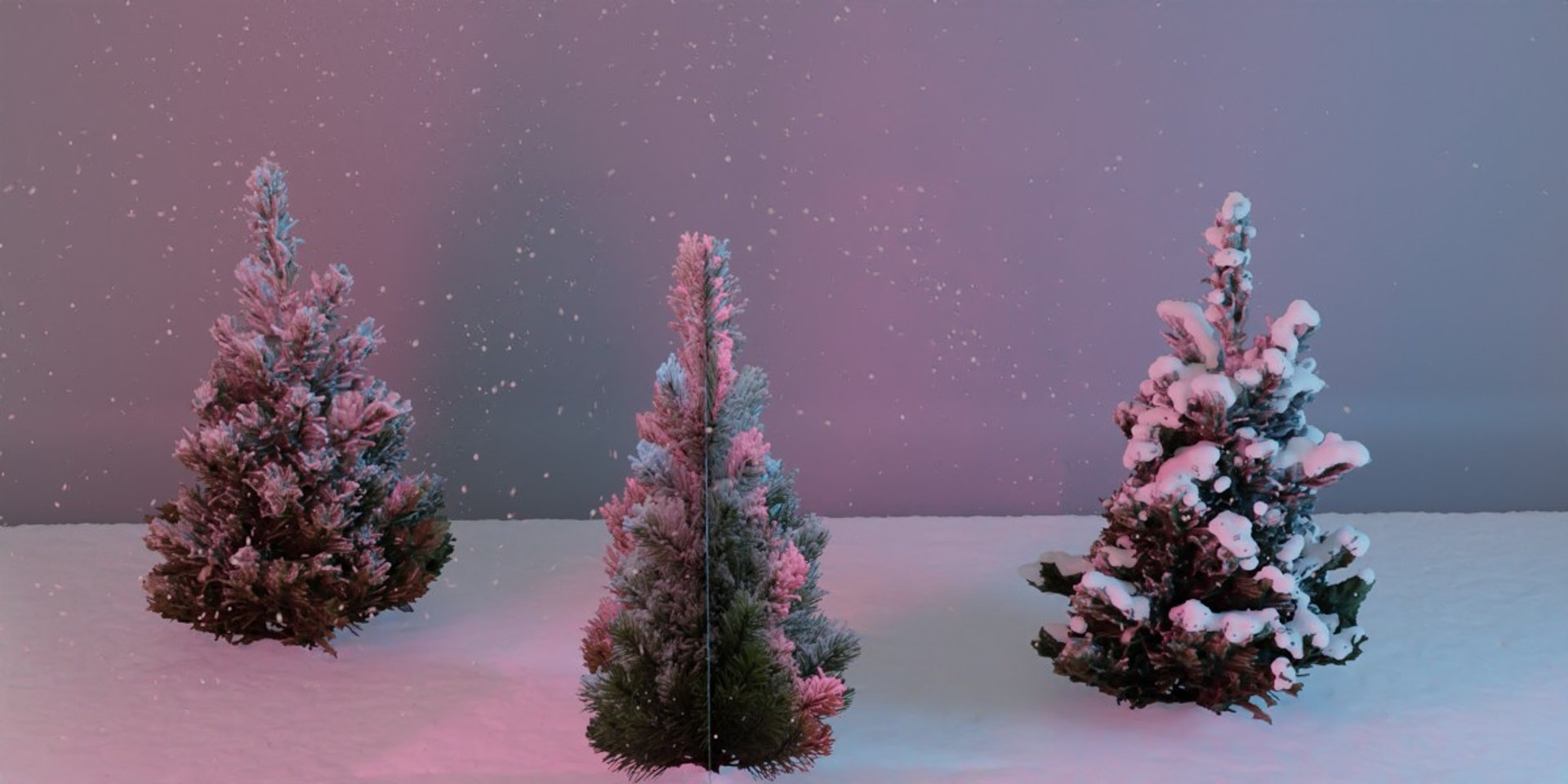 3D Realistic Snow Covered Pine Trees - TurboSquid 1844771