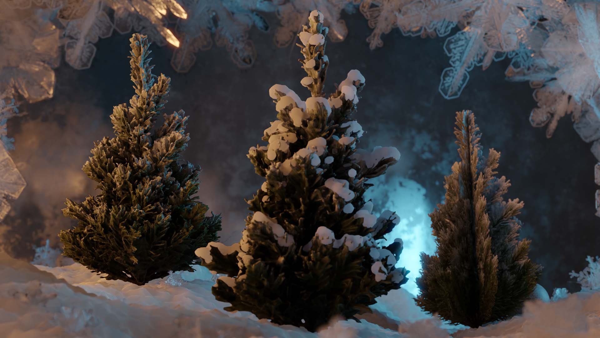 3D Realistic Snow Covered Pine Trees - TurboSquid 1844771