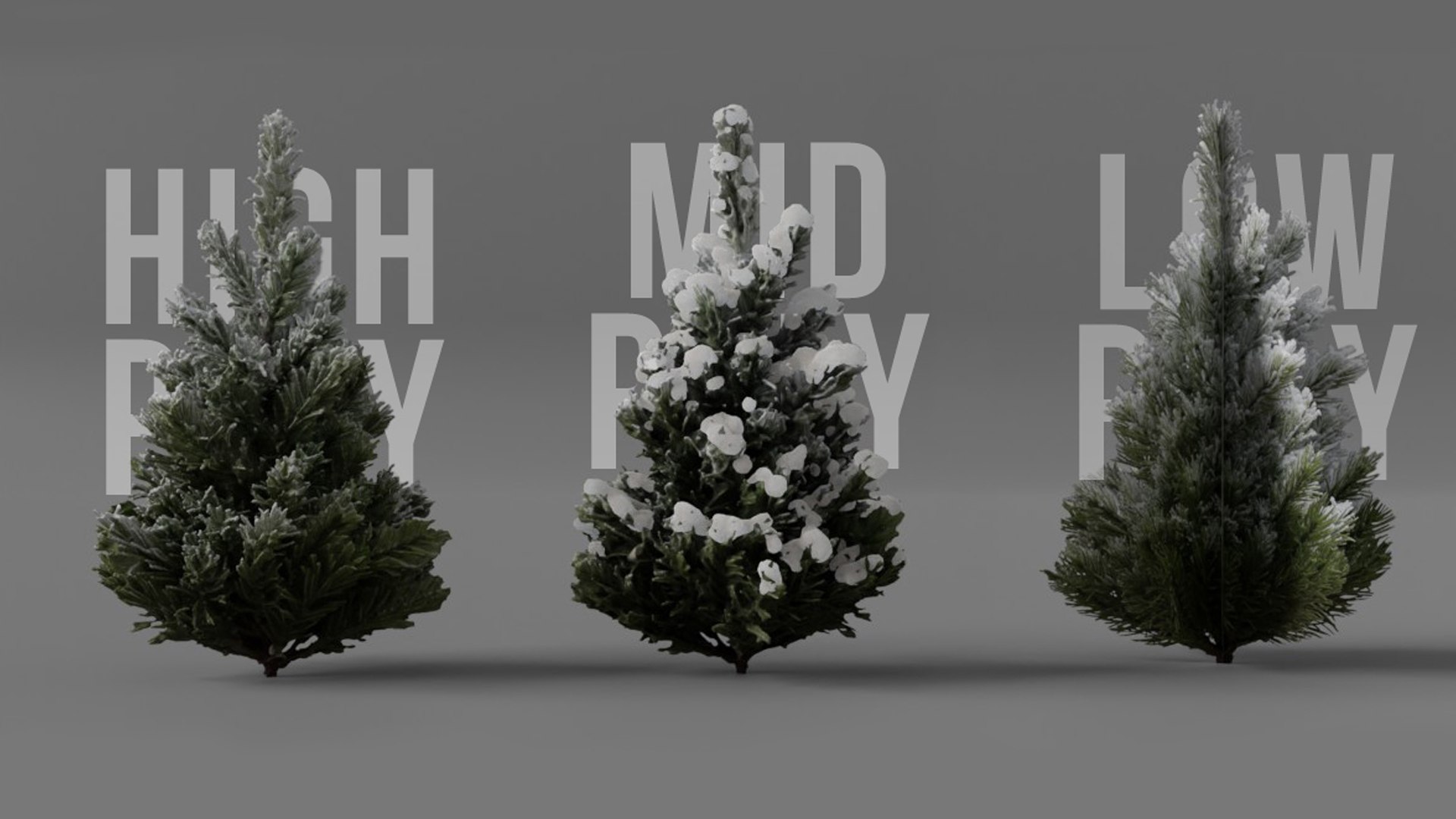 3D Realistic Snow Covered Pine Trees - TurboSquid 1844771