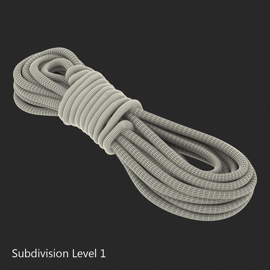 rock climbing rope 3d model