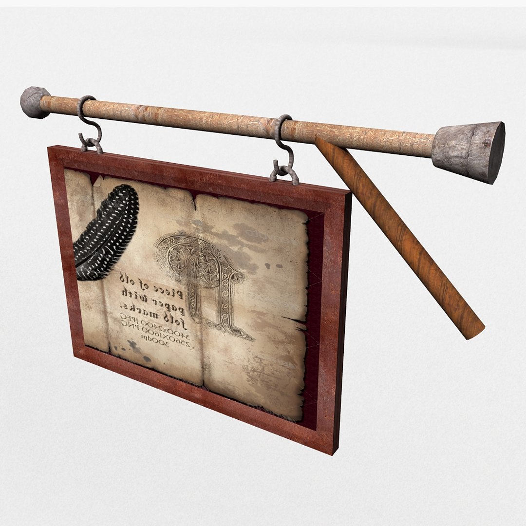 3d model hanging sign