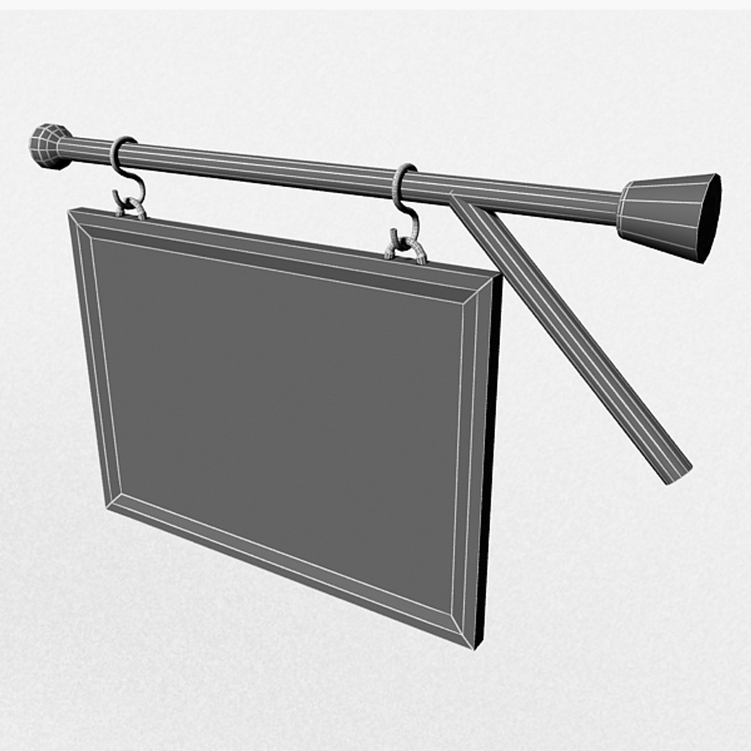 3d model hanging sign
