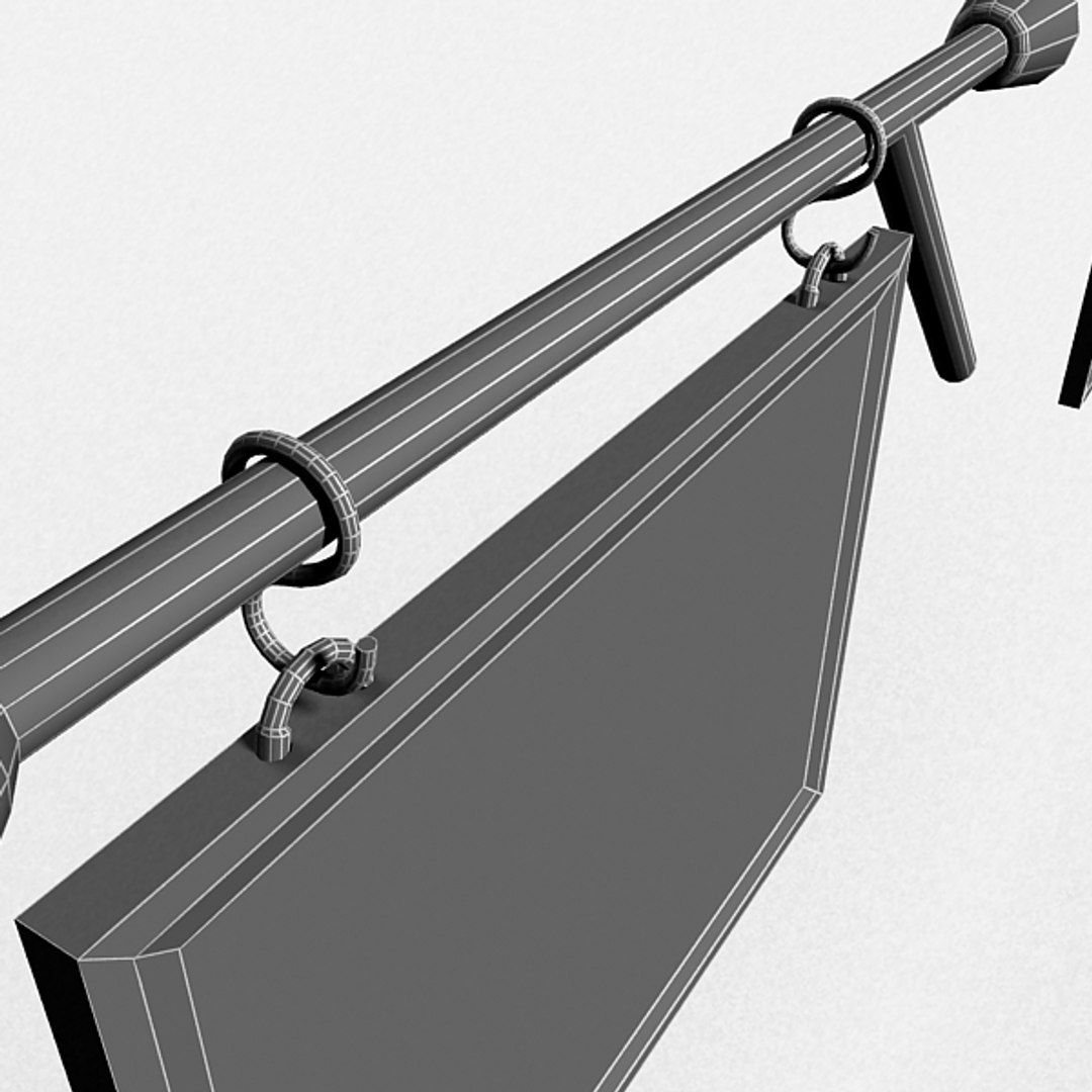 3d model hanging sign