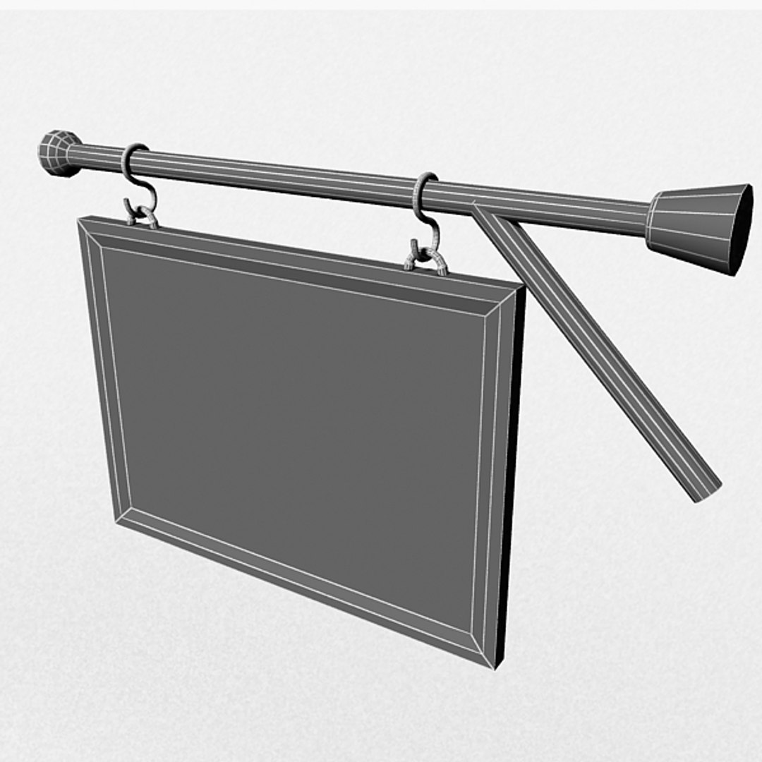 3d model hanging sign