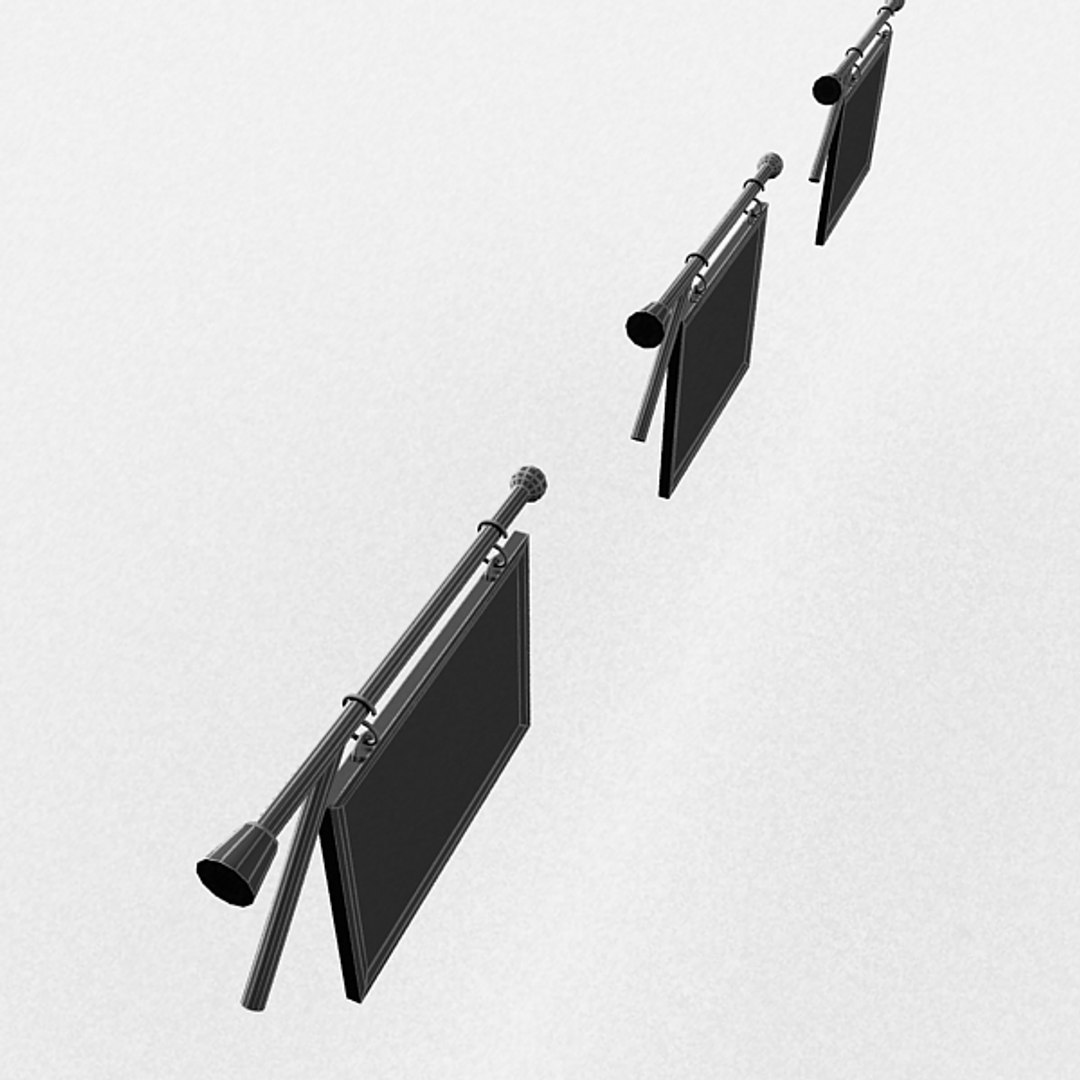 3d model hanging sign