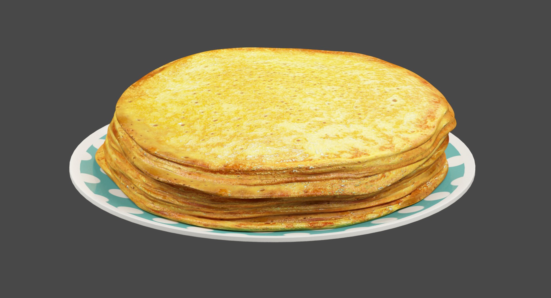 Pancakes Plate 3D - TurboSquid 1259736