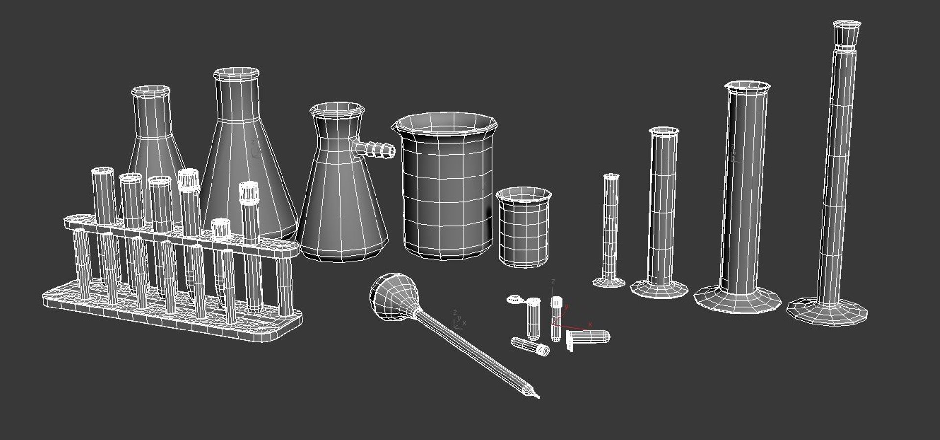 3d Model Of Beakers Lab