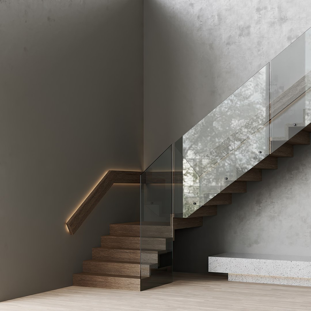Free Modern Stairs Free 3D Model 3D Model - TurboSquid 2192598