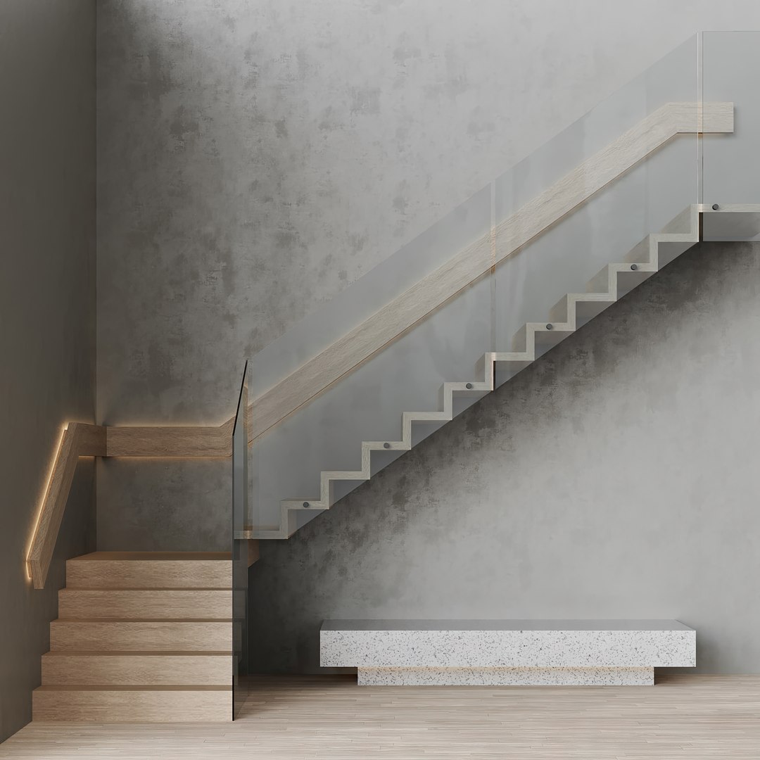 Free Modern Stairs Free 3D Model 3D Model - TurboSquid 2192598