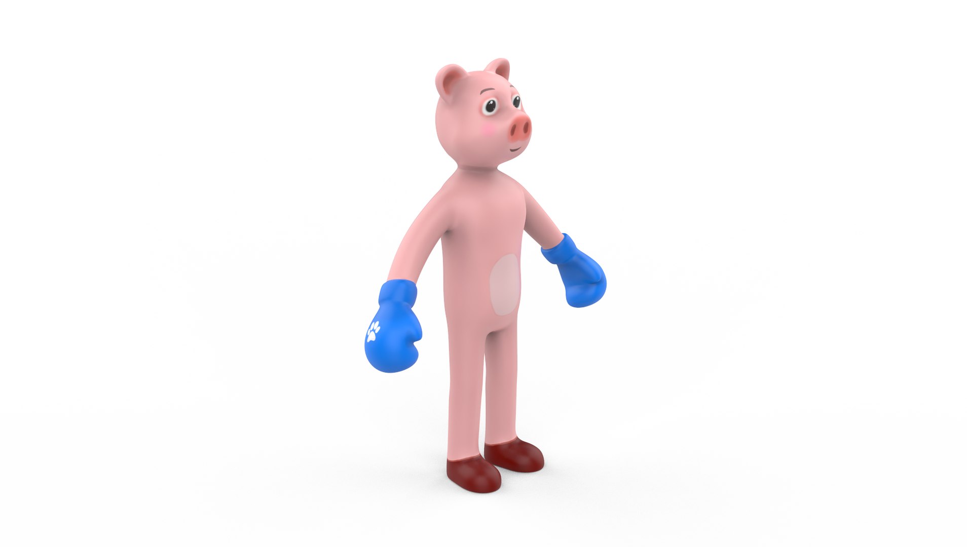 Boxing Pig Animal Animated Model - TurboSquid 2164343