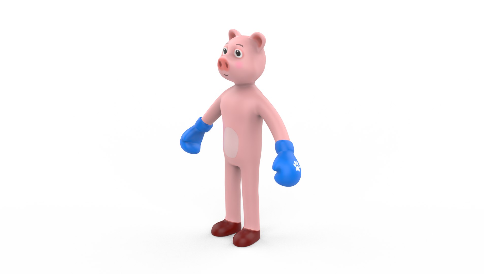 Boxing Pig Animal Animated Model - TurboSquid 2164343