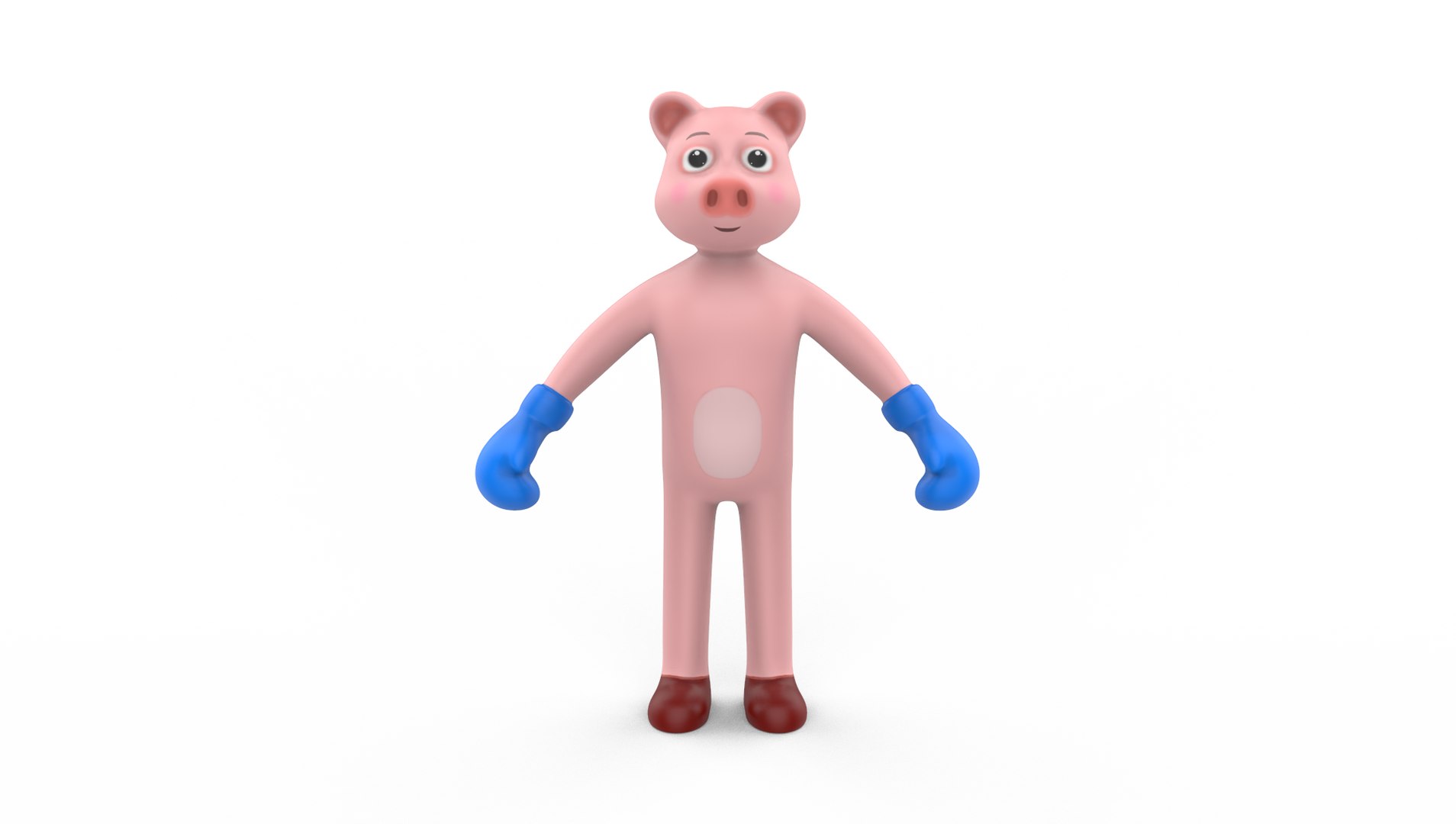 Boxing Pig Animal Animated Model - TurboSquid 2164343