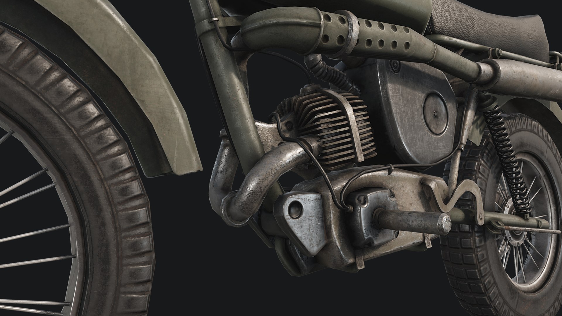 3D Old Motorcycle Pbr Vehicle - TurboSquid 1351999