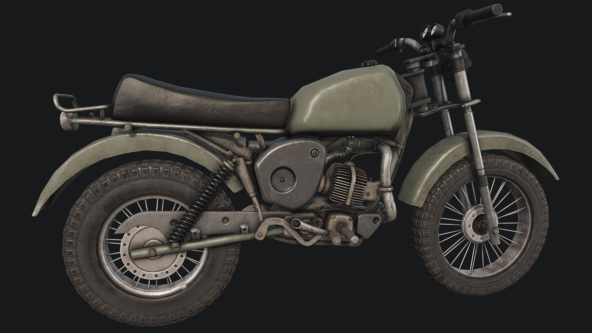 3D Old Motorcycle Pbr Vehicle - TurboSquid 1351999