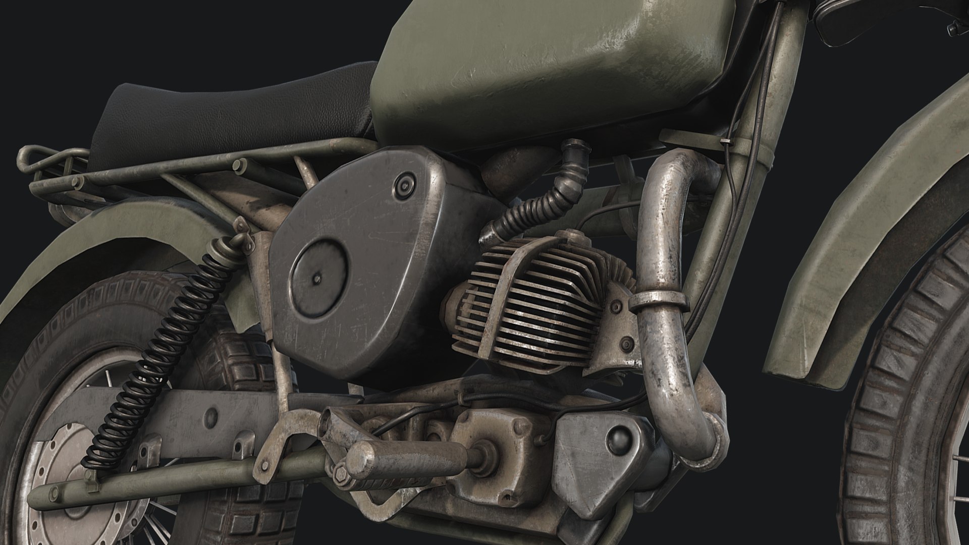 3D Old Motorcycle Pbr Vehicle - TurboSquid 1351999