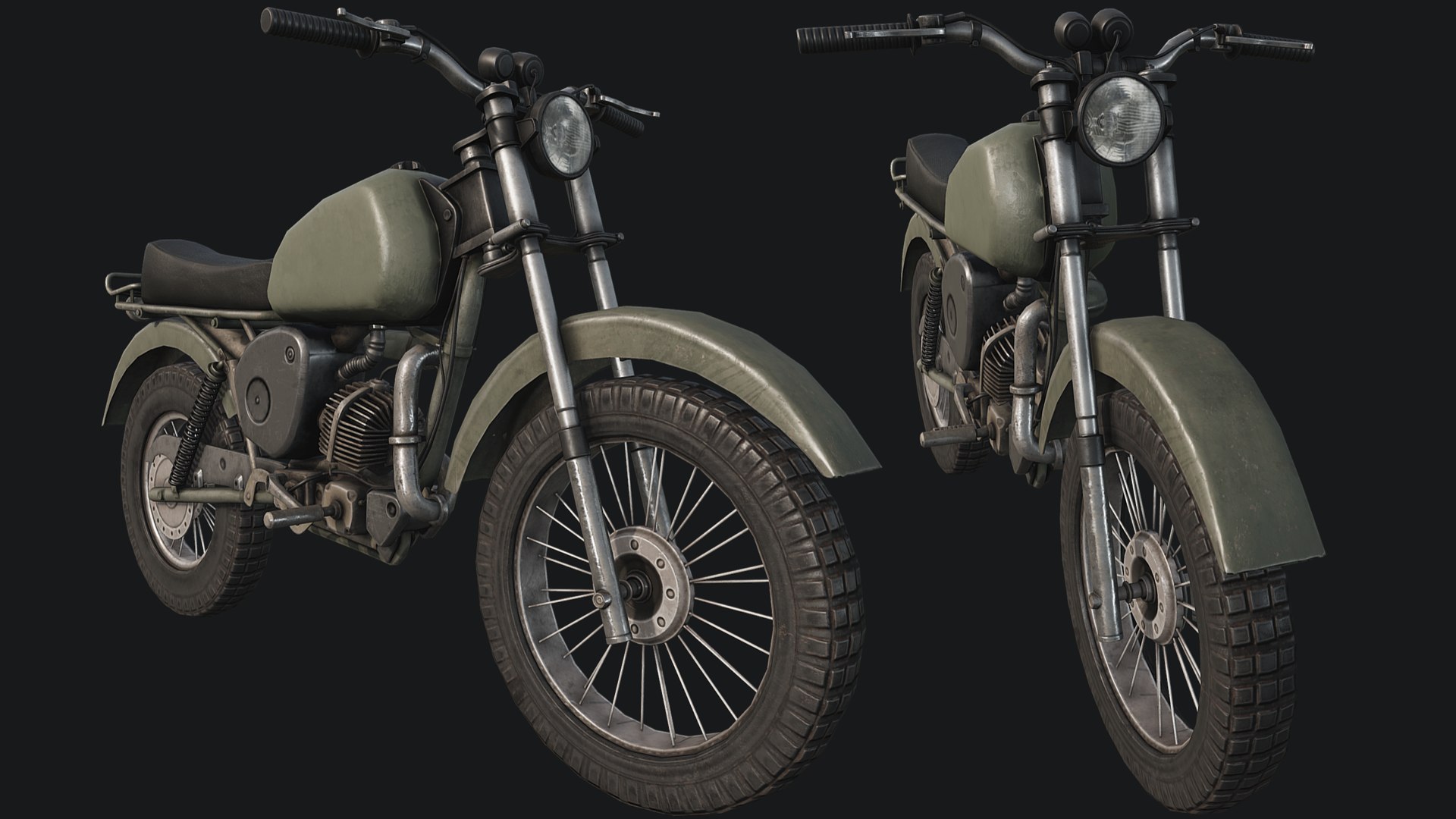 3D Old Motorcycle Pbr Vehicle - TurboSquid 1351999