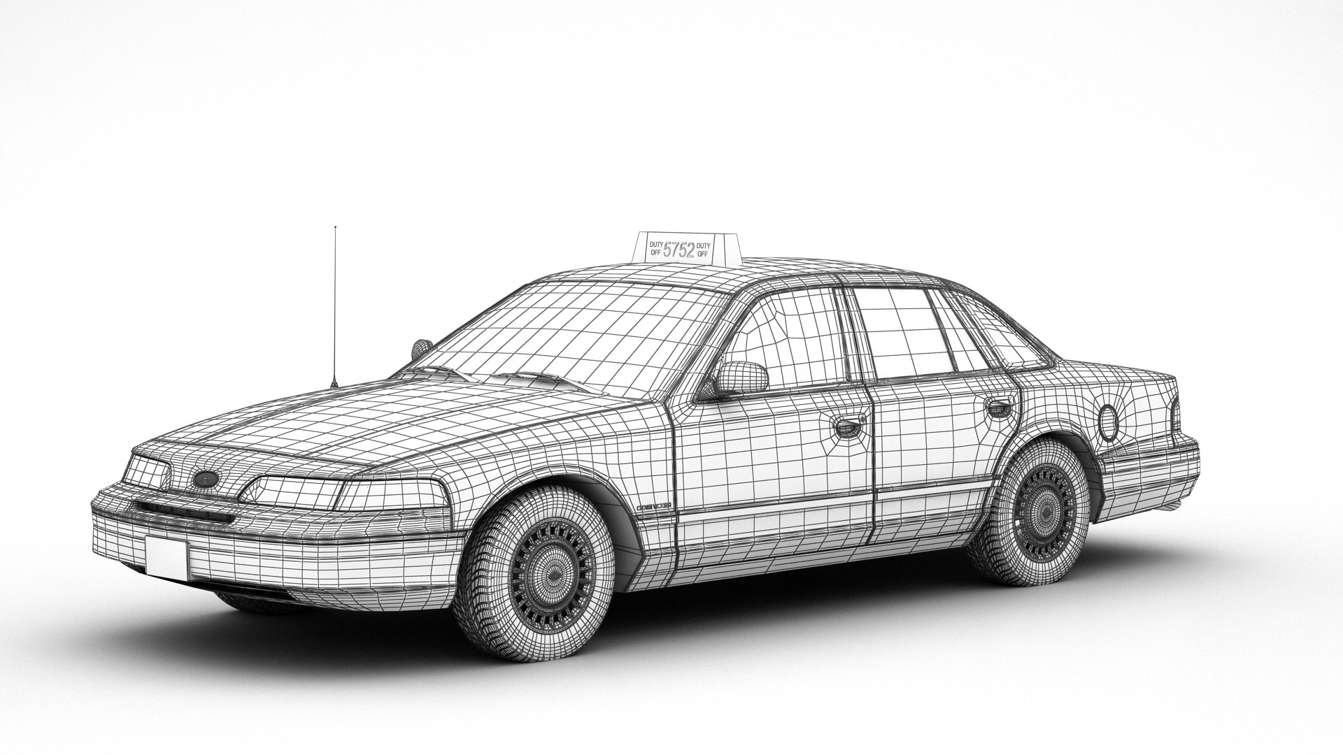 Ford Crown Victoria Taxi 1992 3D - TurboSquid 2010780