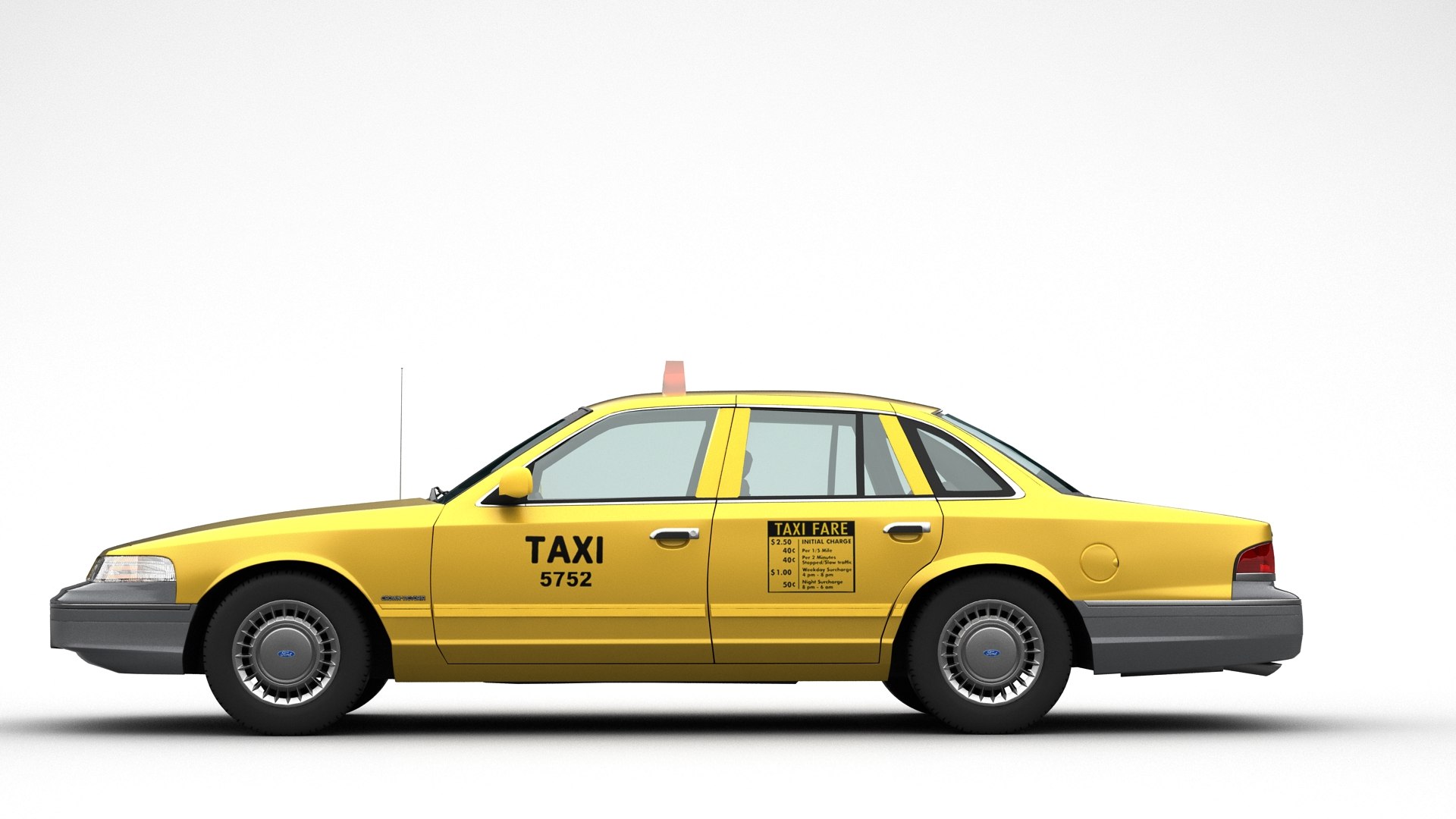 Ford Crown Victoria Taxi 1992 3D - TurboSquid 2010780