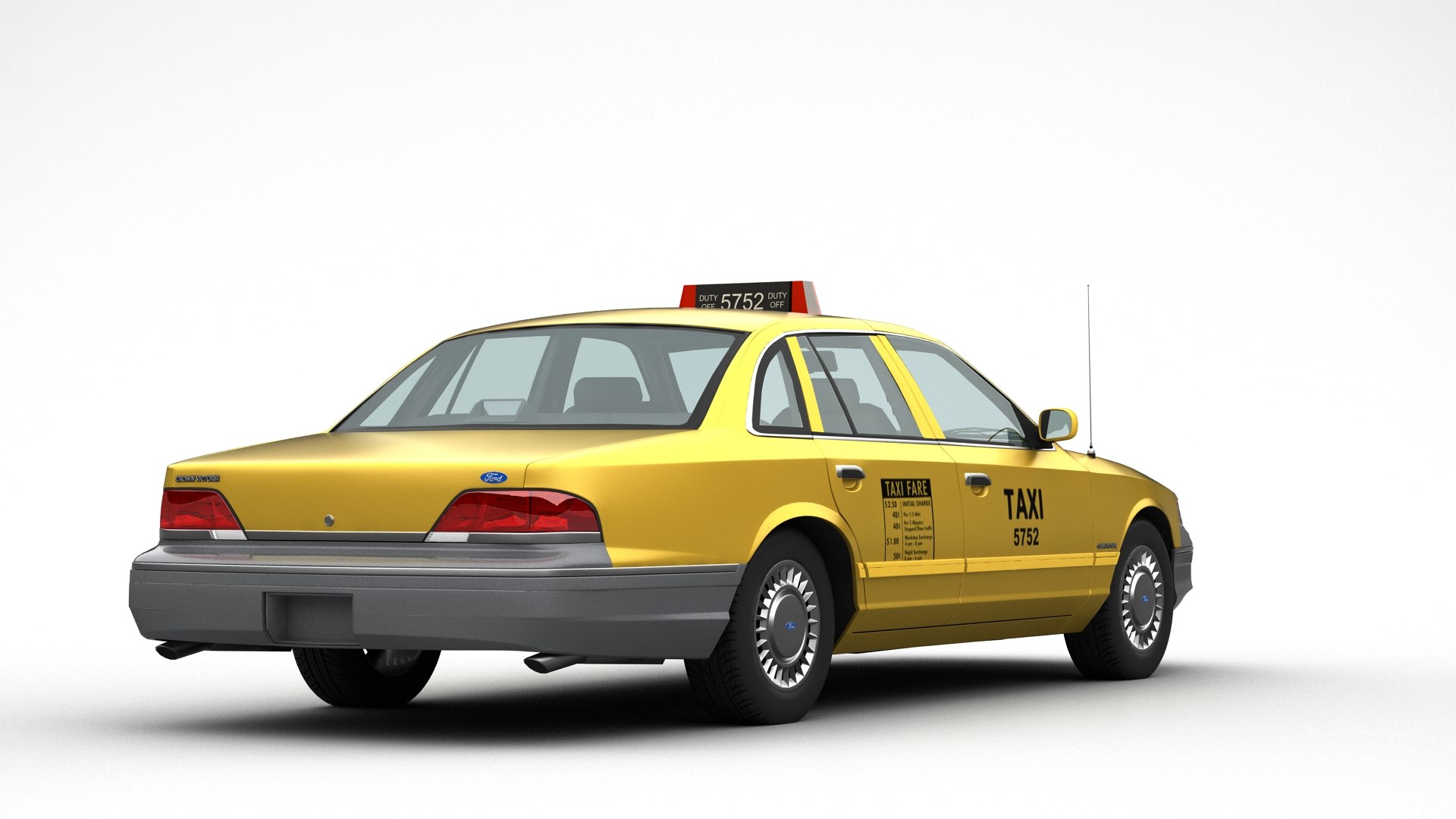 Ford Crown Victoria Taxi 1992 3D - TurboSquid 2010780