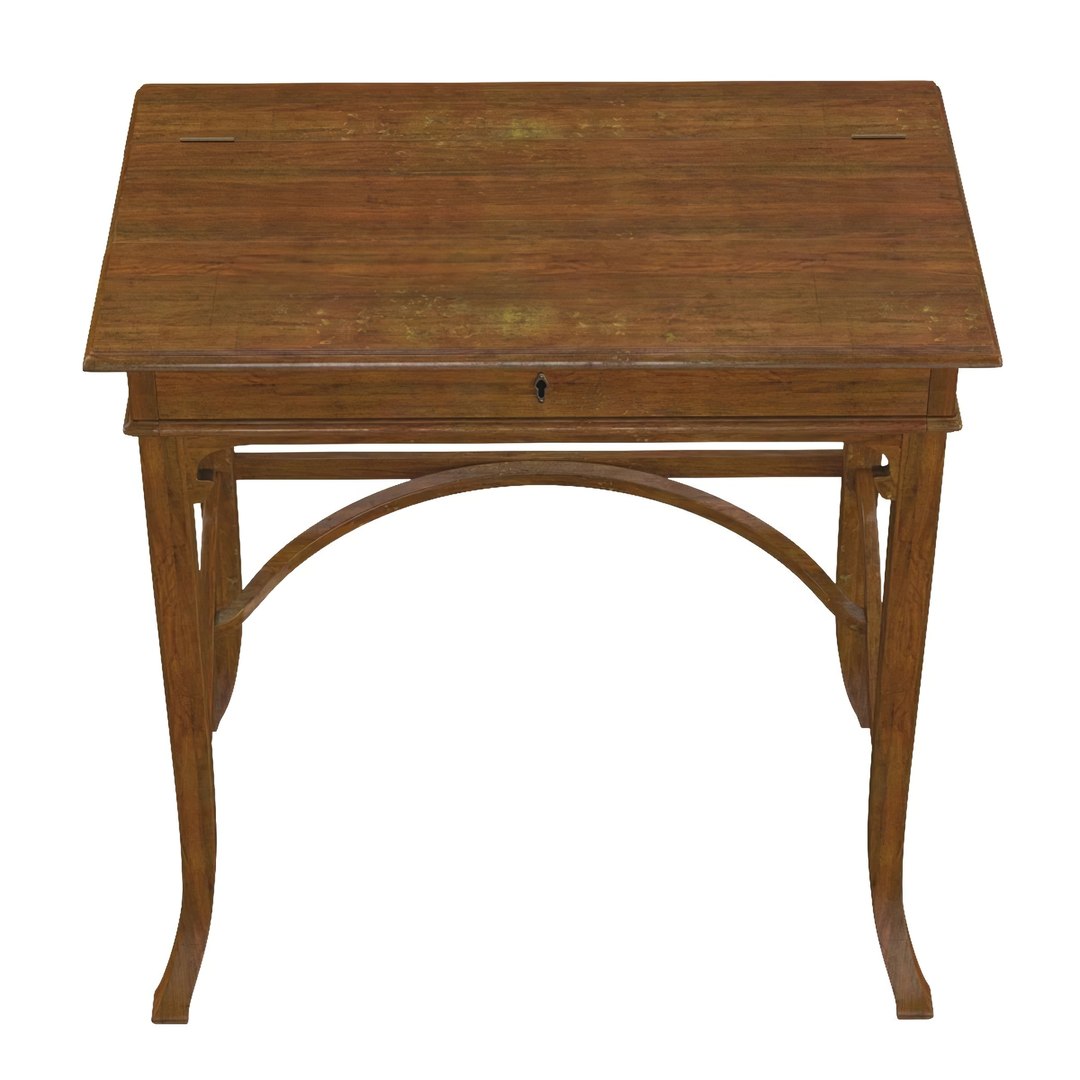 Baker Petite Victorian Style Campaign Writing Desk 3D Model ...