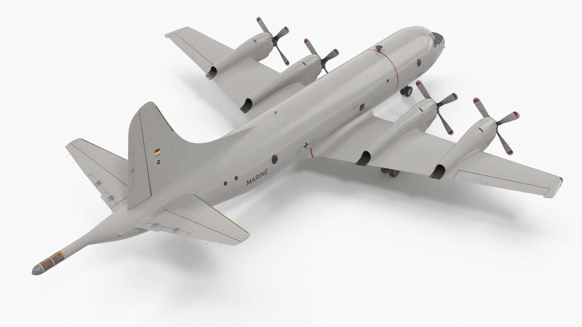 3D Model German Navy P3 Orion ASW Aircraft Simplified - TurboSquid 2381724
