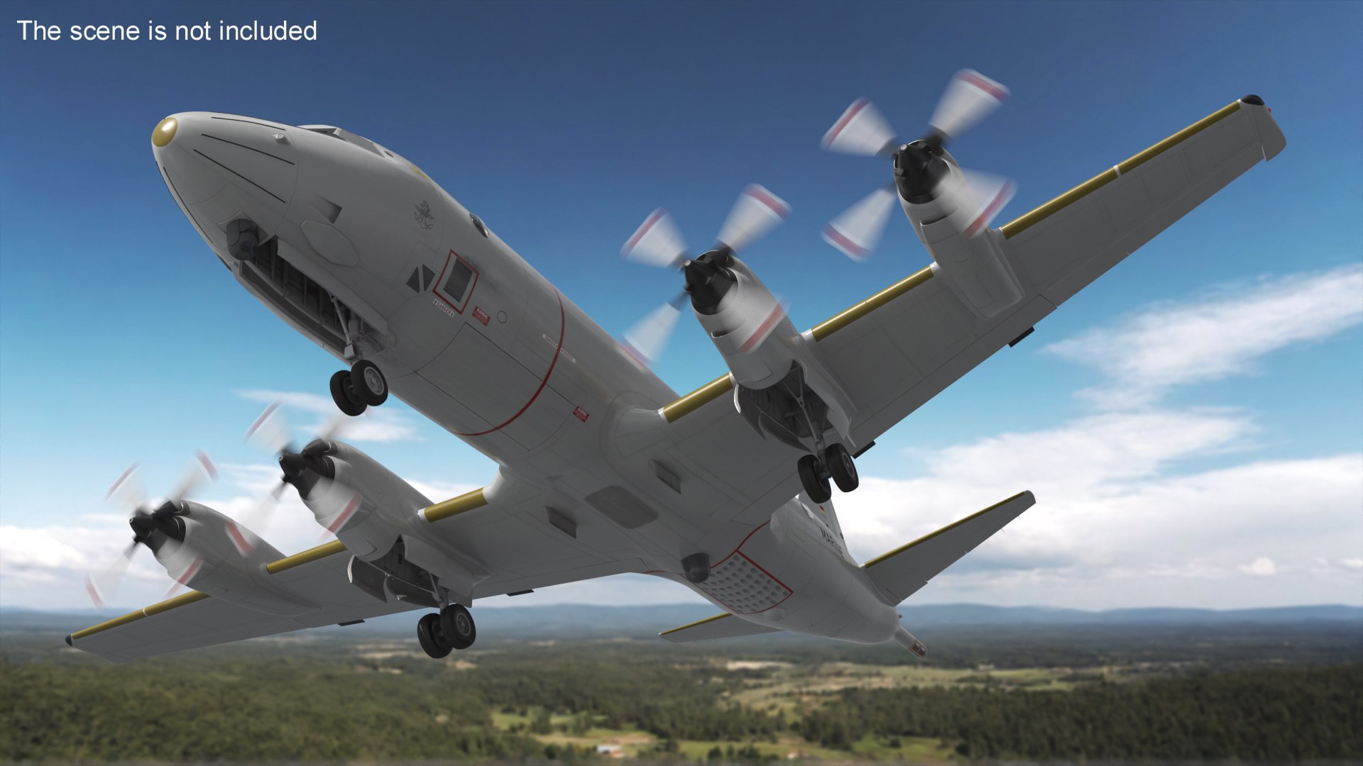 3D Model German Navy P3 Orion ASW Aircraft Simplified - TurboSquid 2381724