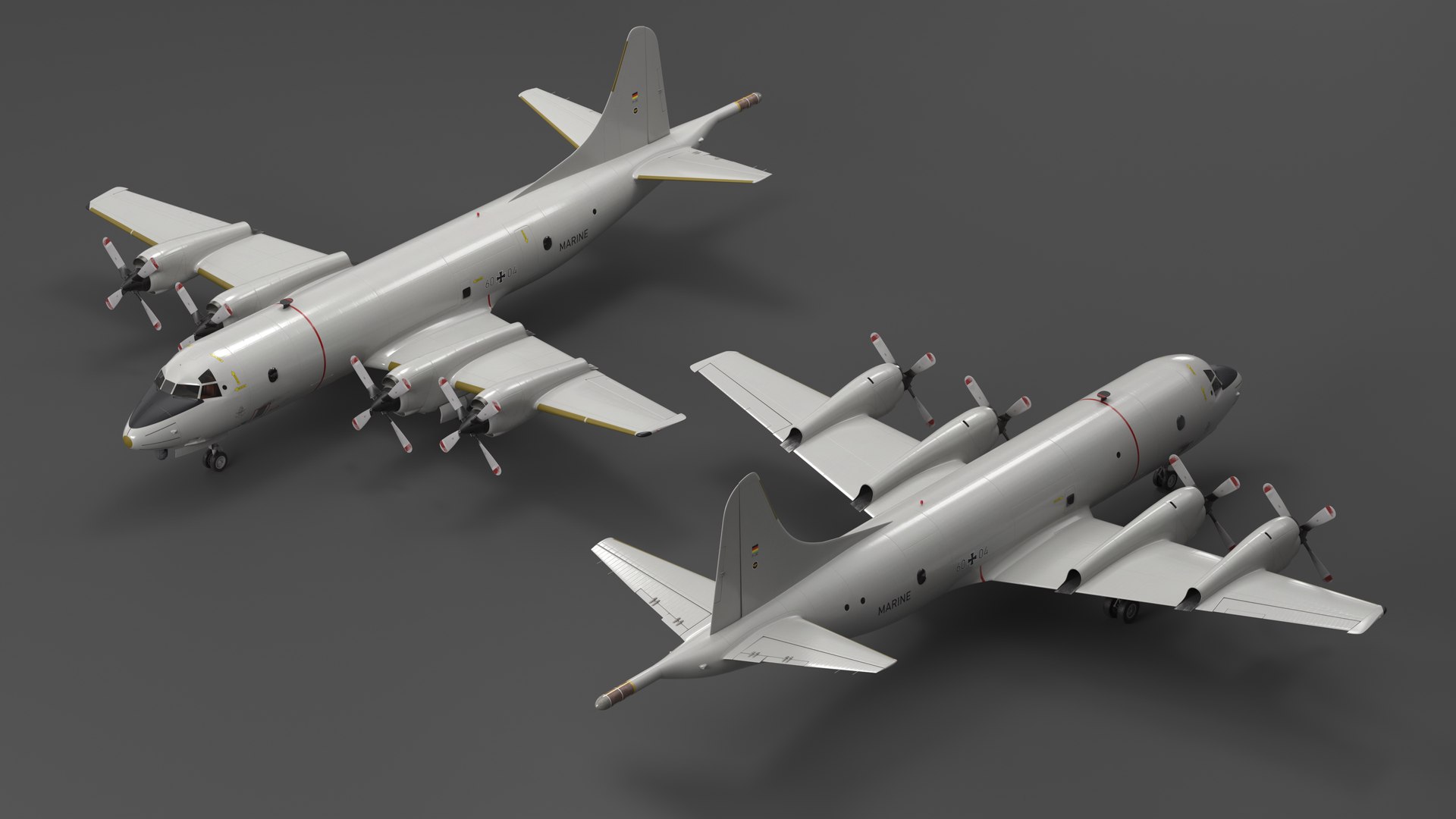 3D Model German Navy P3 Orion ASW Aircraft Simplified - TurboSquid 2381724