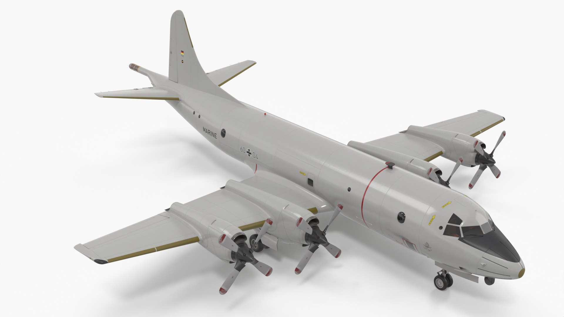 3D Model German Navy P3 Orion ASW Aircraft Simplified - TurboSquid 2381724