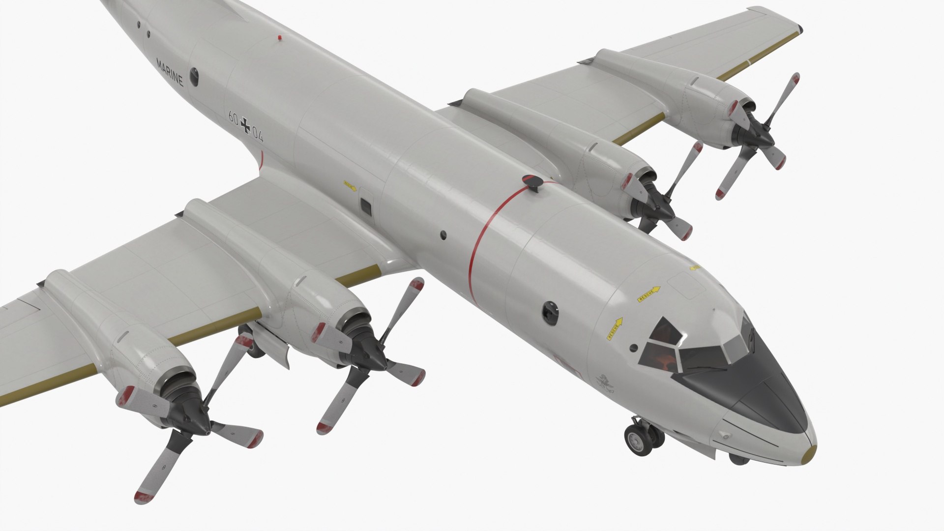 3D Model German Navy P3 Orion ASW Aircraft Simplified - TurboSquid 2381724