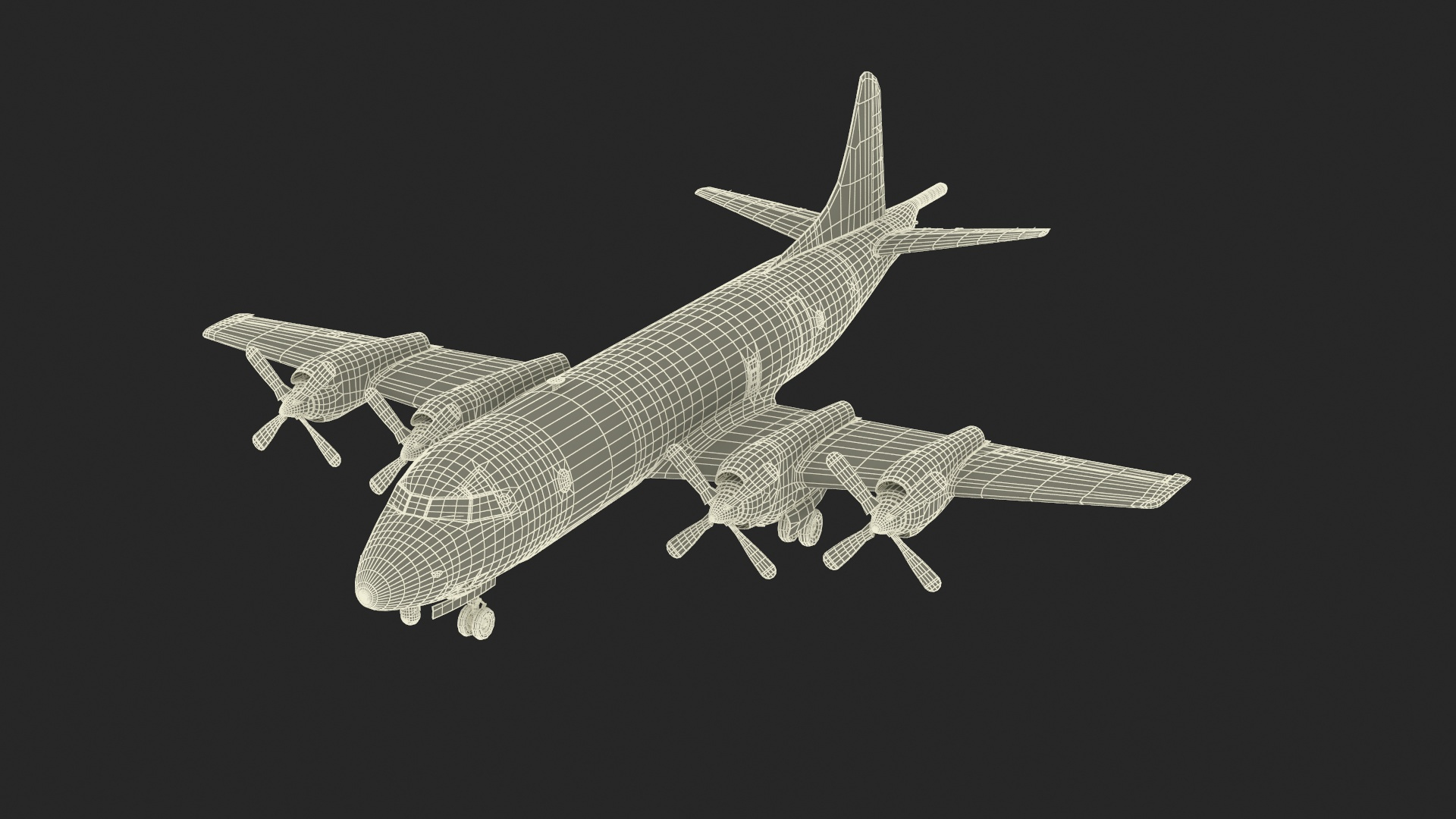 3D Model German Navy P3 Orion ASW Aircraft Simplified - TurboSquid 2381724