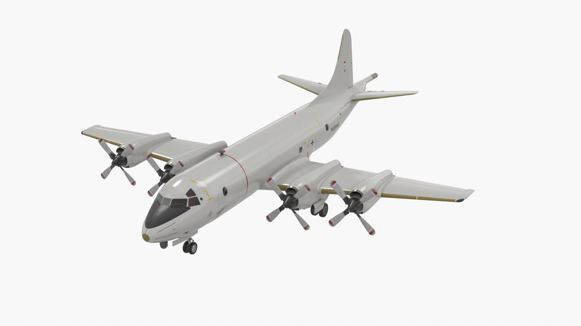 3D Model German Navy P3 Orion ASW Aircraft Simplified - TurboSquid 2381724