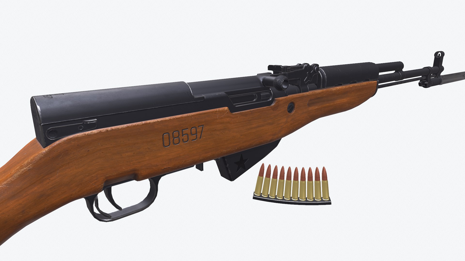 Free 3D SKS Semi-automatic Rifle Low-poly PBR - TurboSquid 2084750