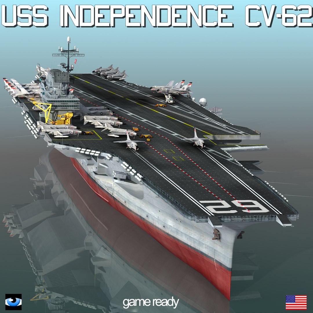 3D USS Independence CV-62 CVA-62 - TurboSquid 1881347
