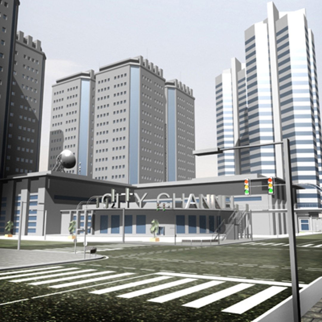 city buildings 3d model