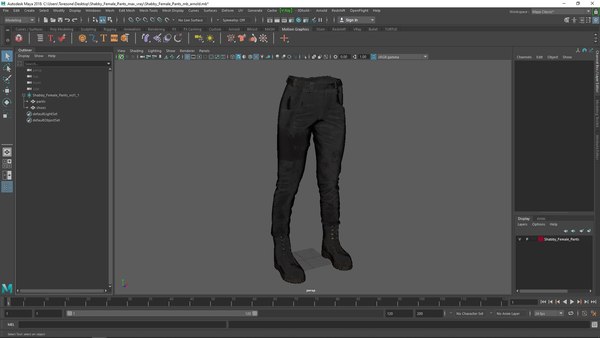 modelo 3d Pantalones de mujer desgastados - TurboSquid 2326850