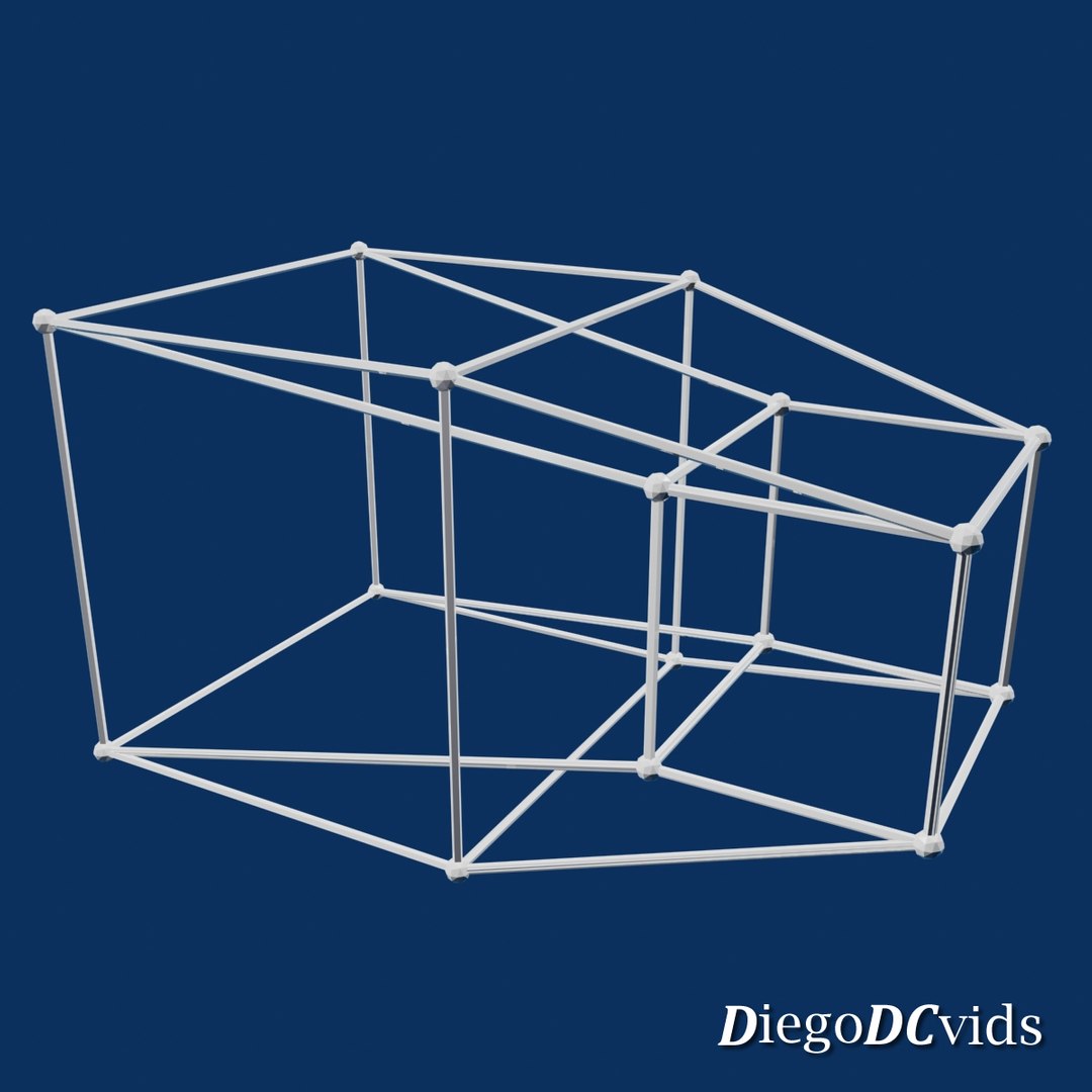 Hypercube Tesseract 3d Model