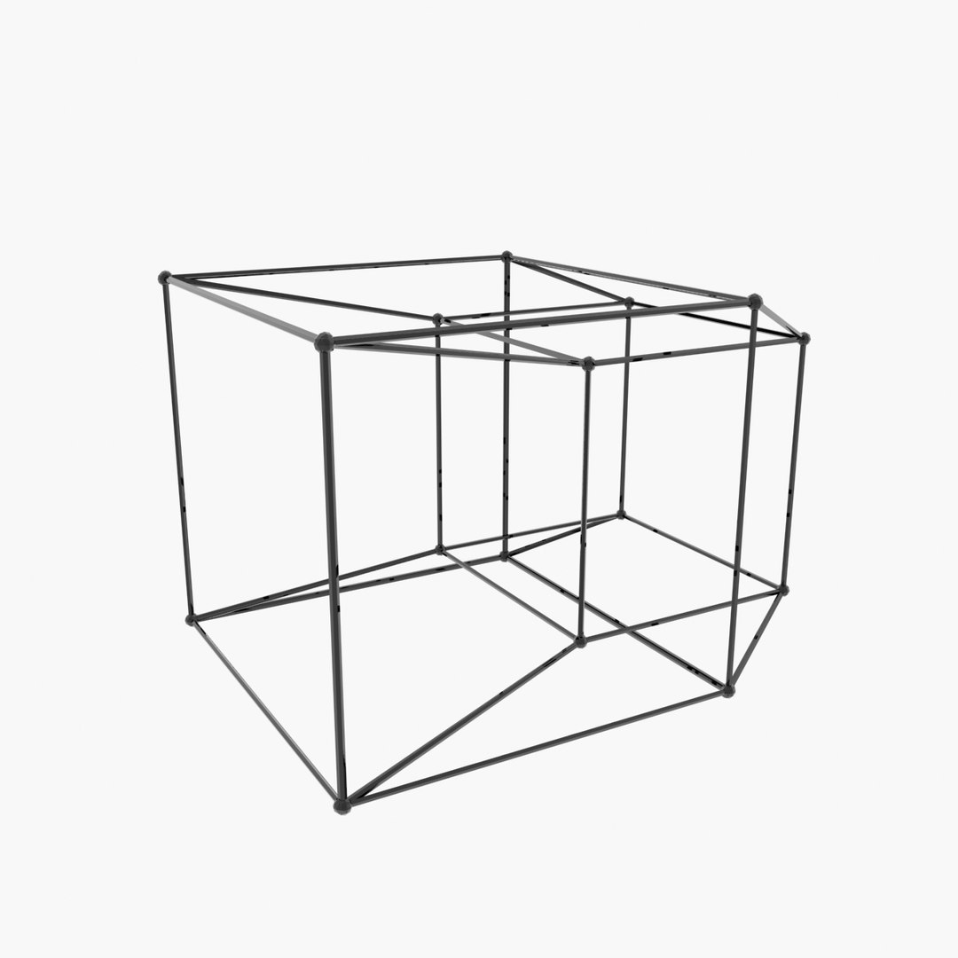 Hypercube Tesseract 3d Model