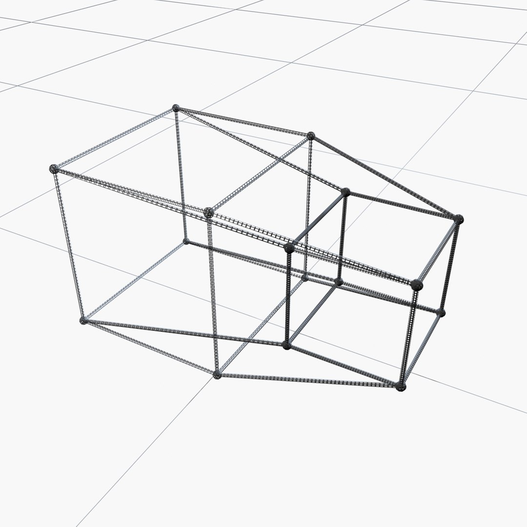 Hypercube Tesseract 3d Model