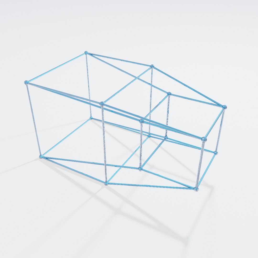 Hypercube Tesseract 3d Model