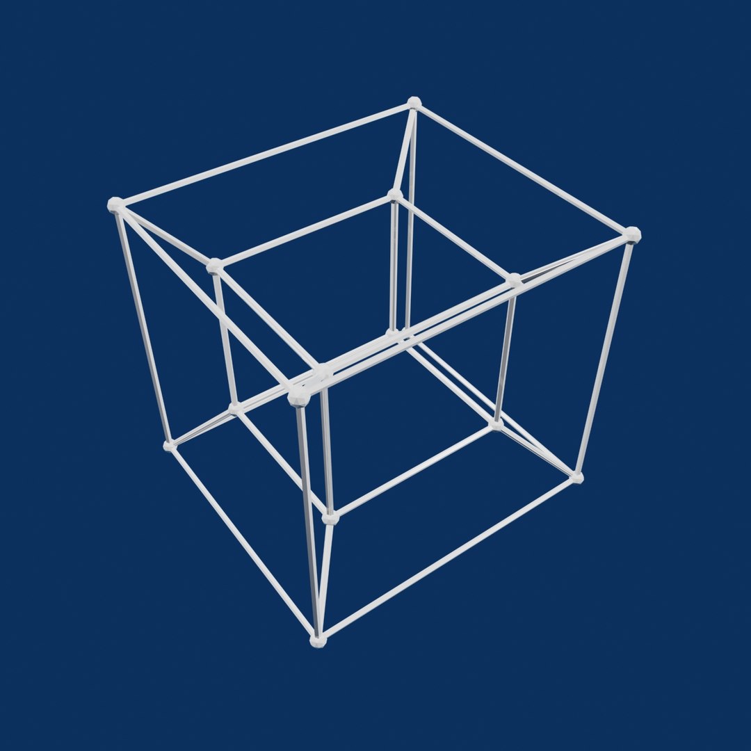 Hypercube Tesseract 3d Model