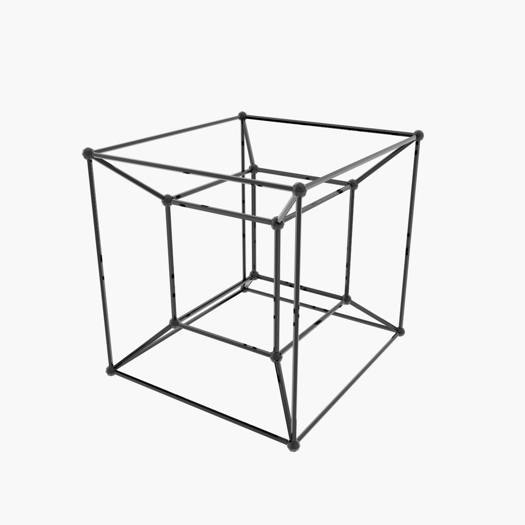 Hypercube Tesseract 3d Model