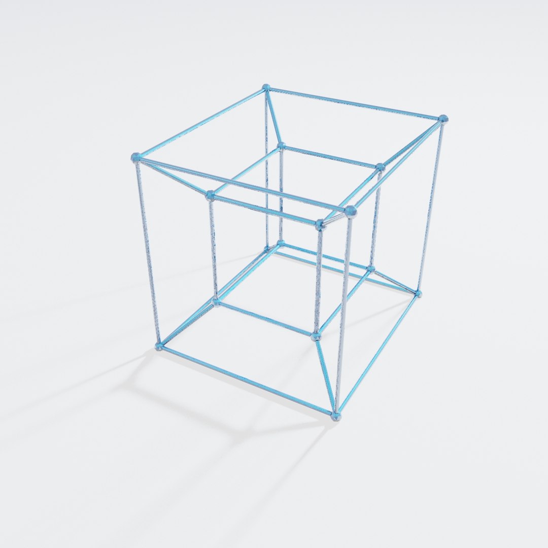 Hypercube Tesseract 3d Model