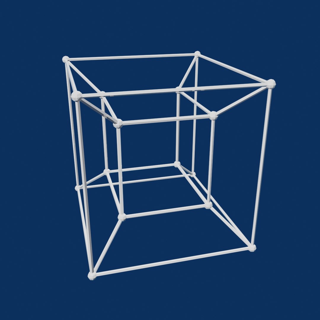 Hypercube Tesseract 3d Model
